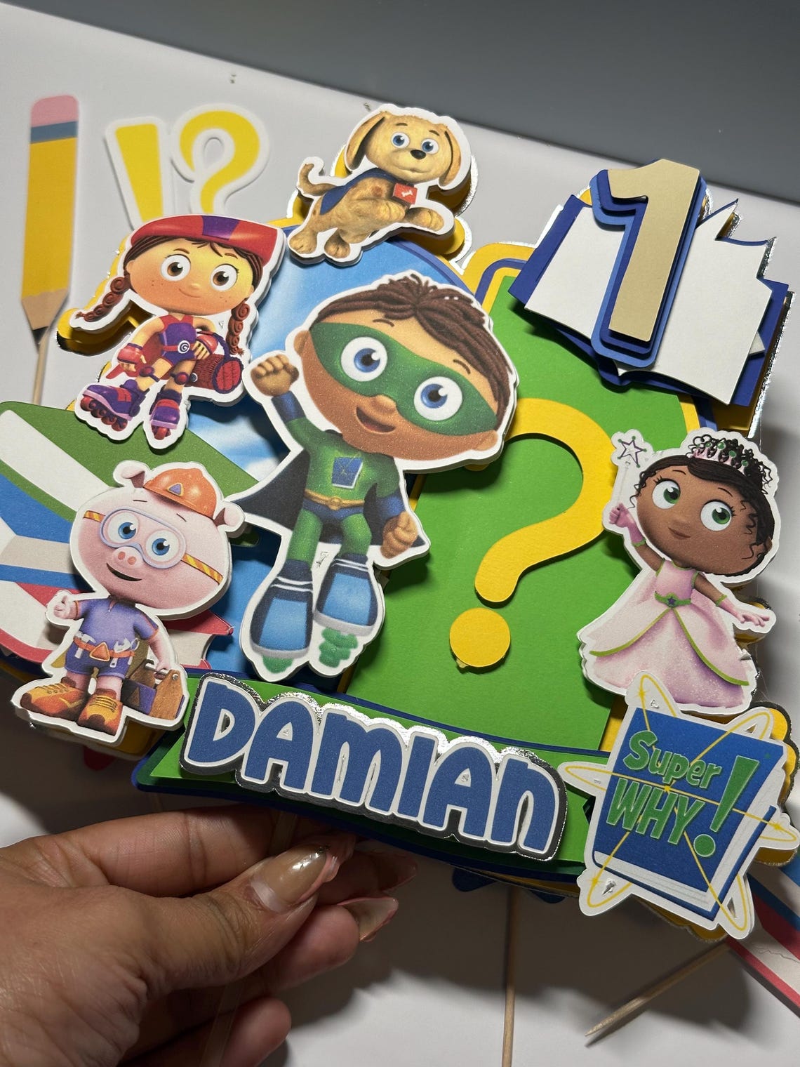 Super Why Birthday Cake Topper – Custom Superhero Party Decoration - Etsy