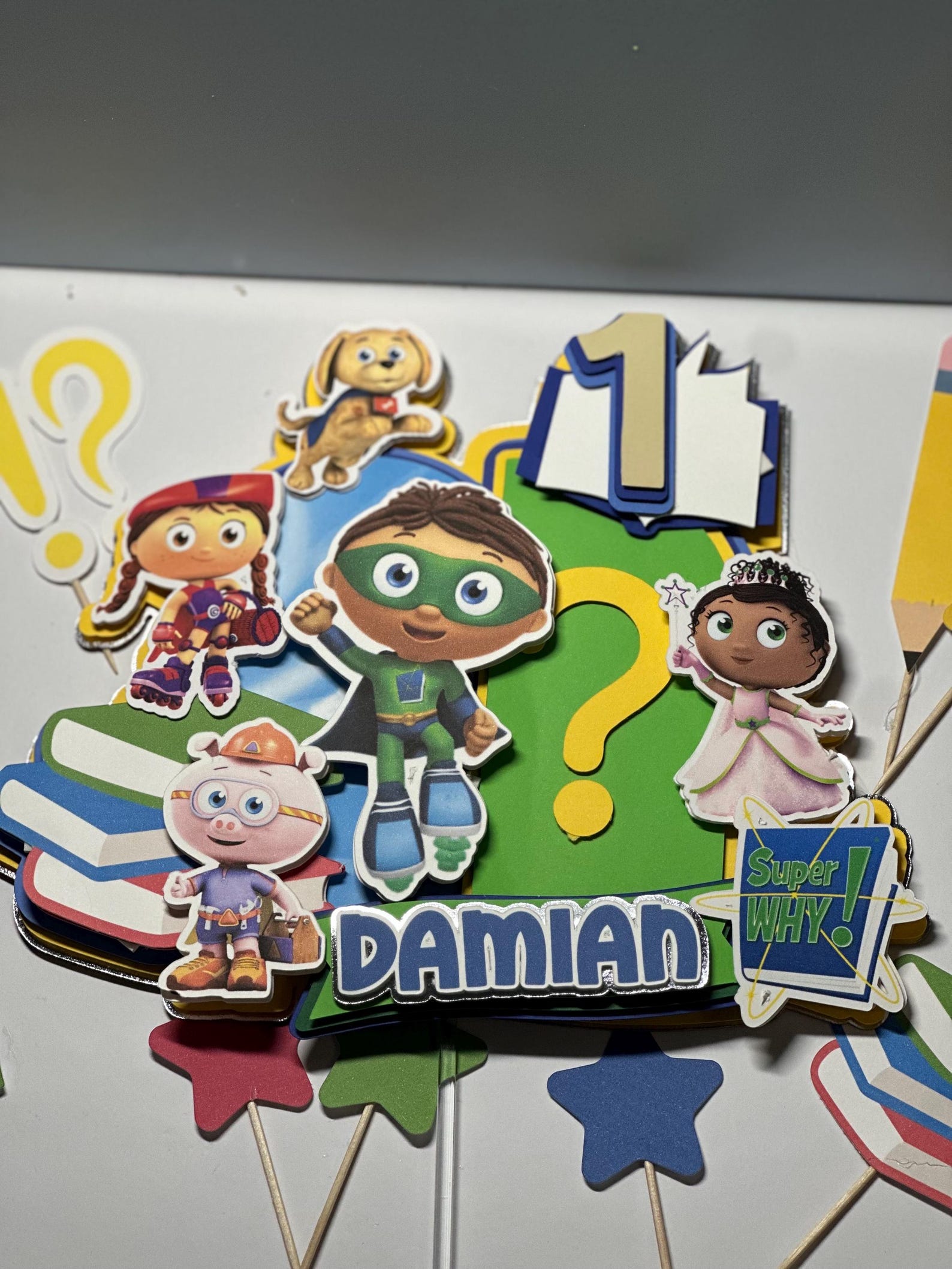 Super Why Birthday Cake Topper – Custom Superhero Party Decoration - Etsy