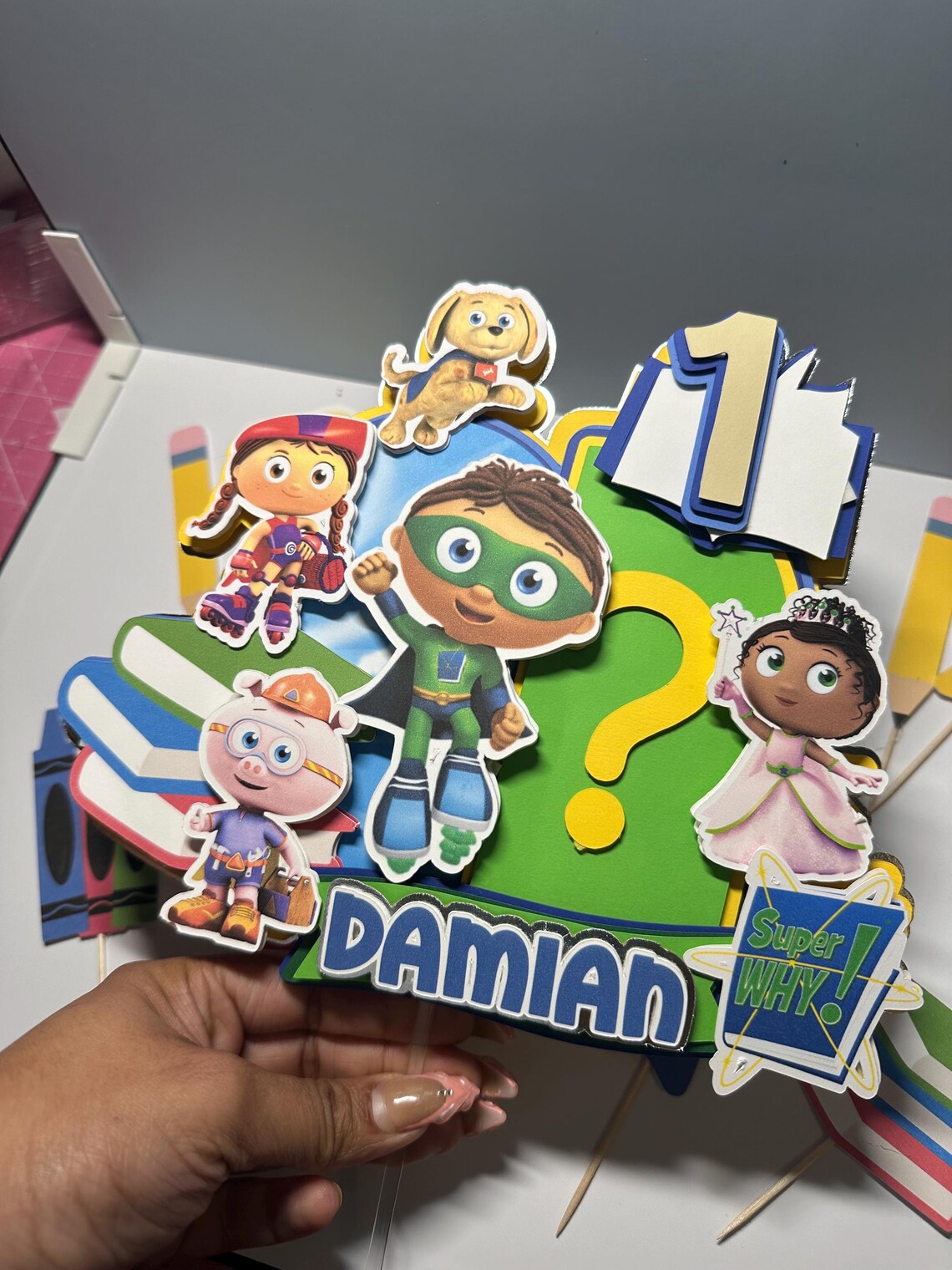 Super Why Birthday Cake Topper – Custom Superhero Party Decoration - Etsy