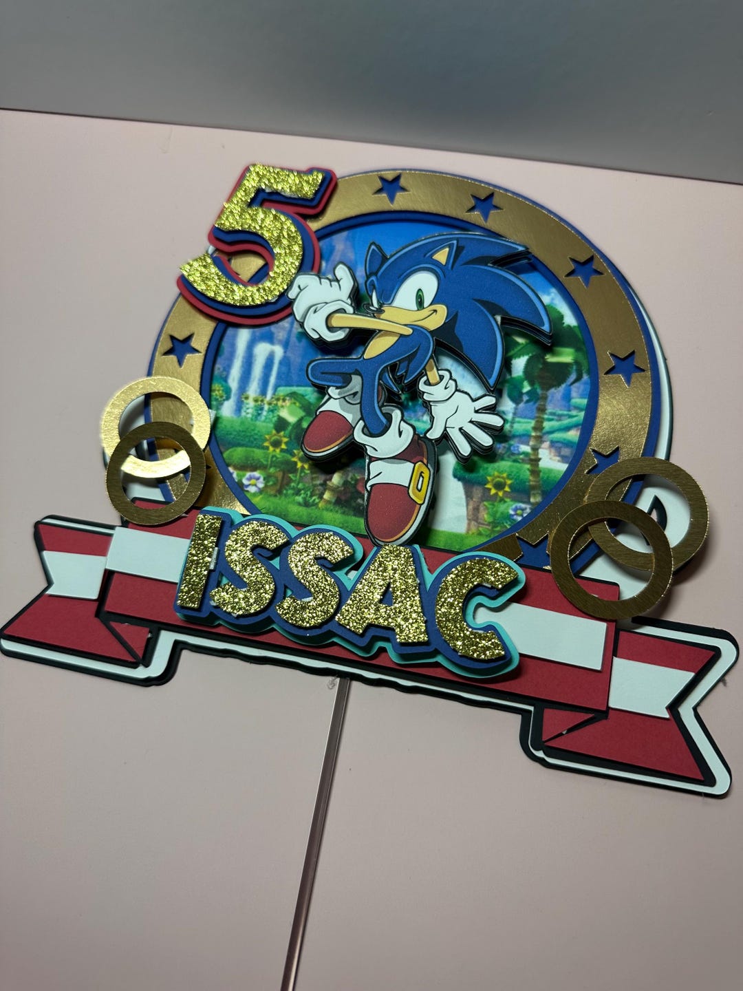 3D Cake Topper Sonic - Etsy