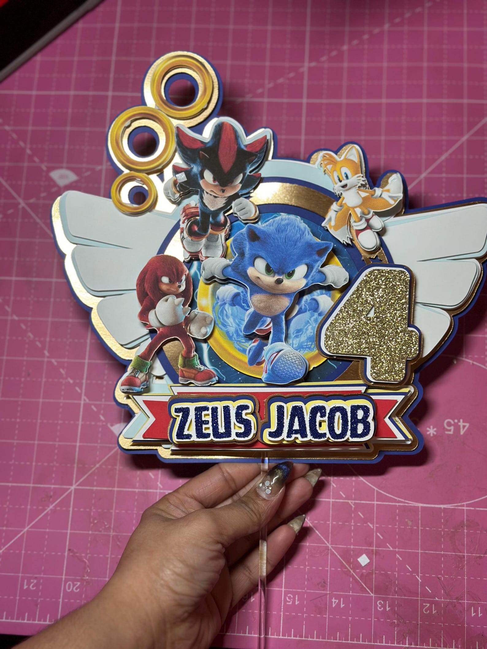 3D Cake Topper Sonic Cake Topper - Etsy