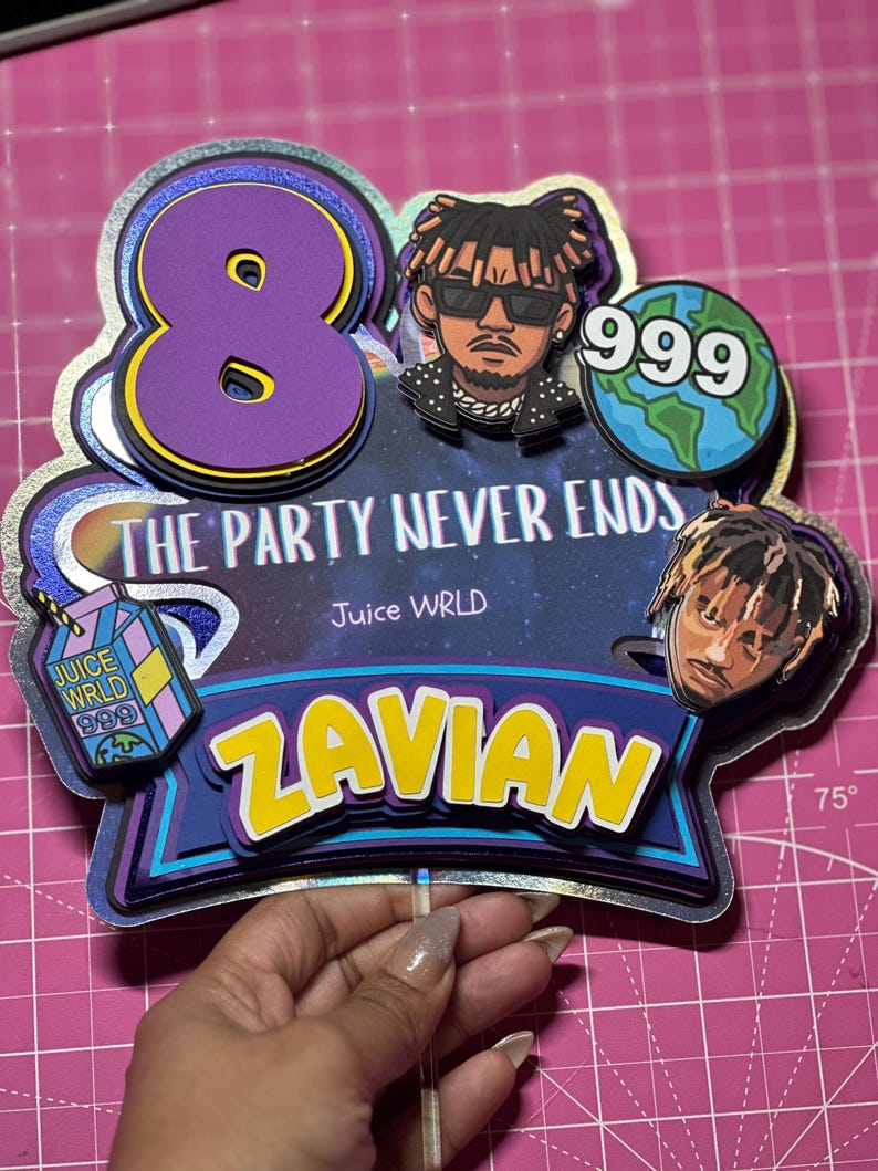 Juice WRLD Birthday Cake Topper | Personalized Party Theme - Etsy