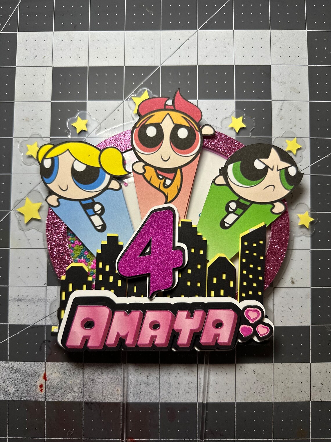 Power Puff Girl Cake Topper - Etsy