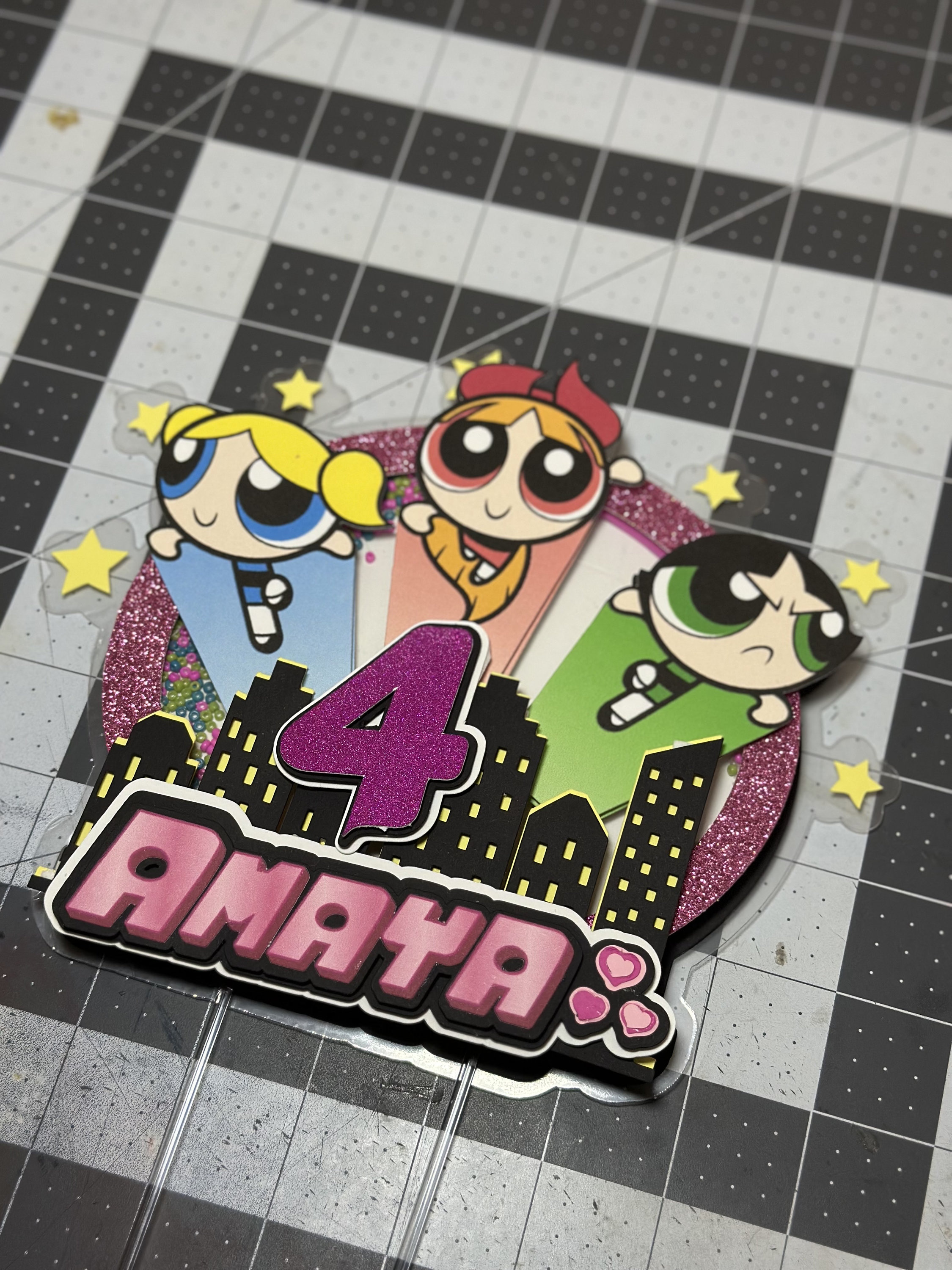 Power Puff Girl Cake Topper - Etsy