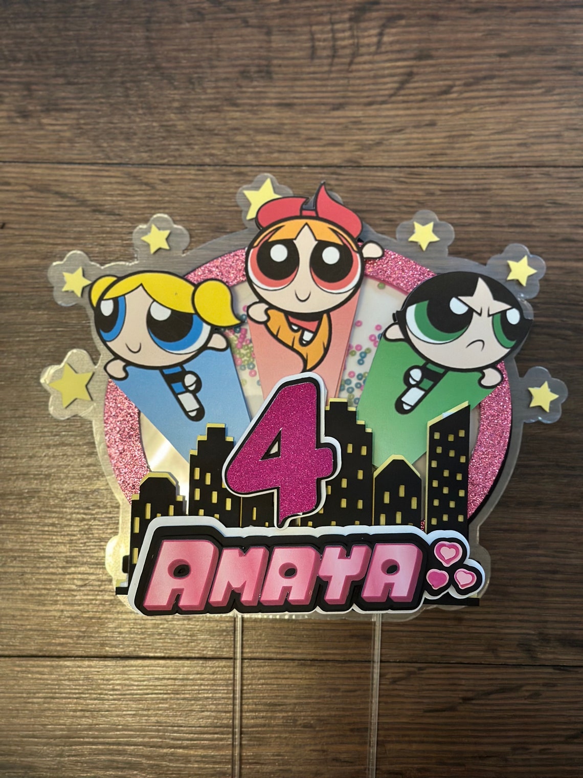 Power Puff Girl Cake Topper - Etsy