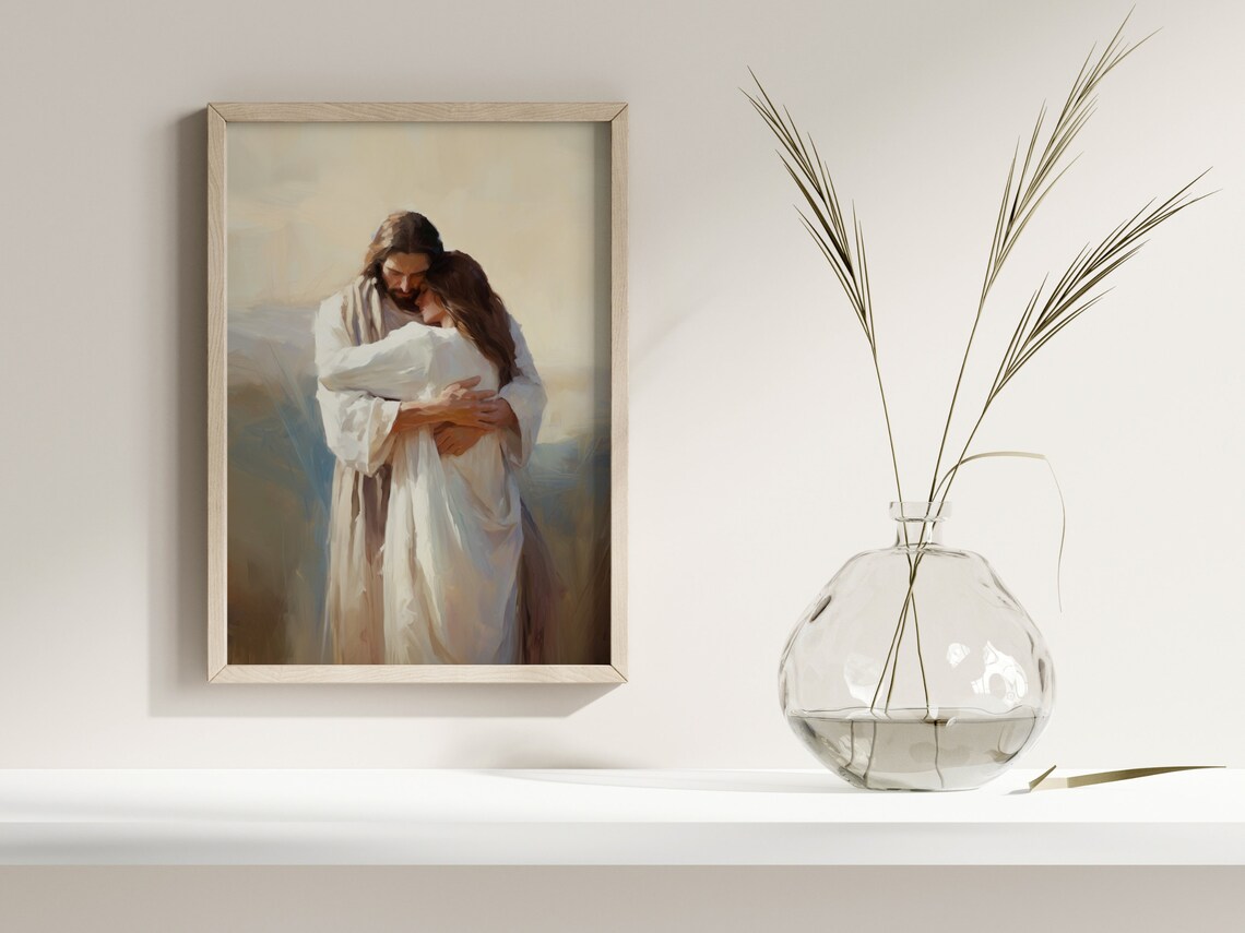Arms of Mercy | Jesus Embracing Woman | Digital Download | Jesus ...