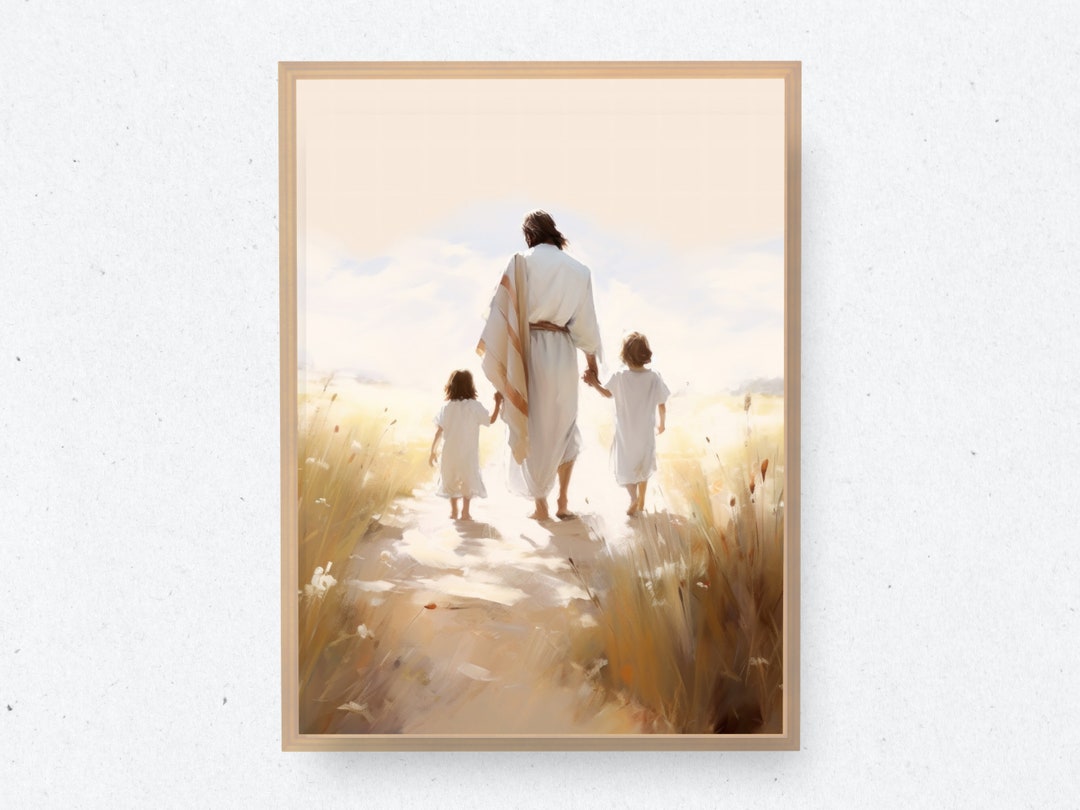 Jesus Walking With Child | Jesus and Children | Digital Download ...