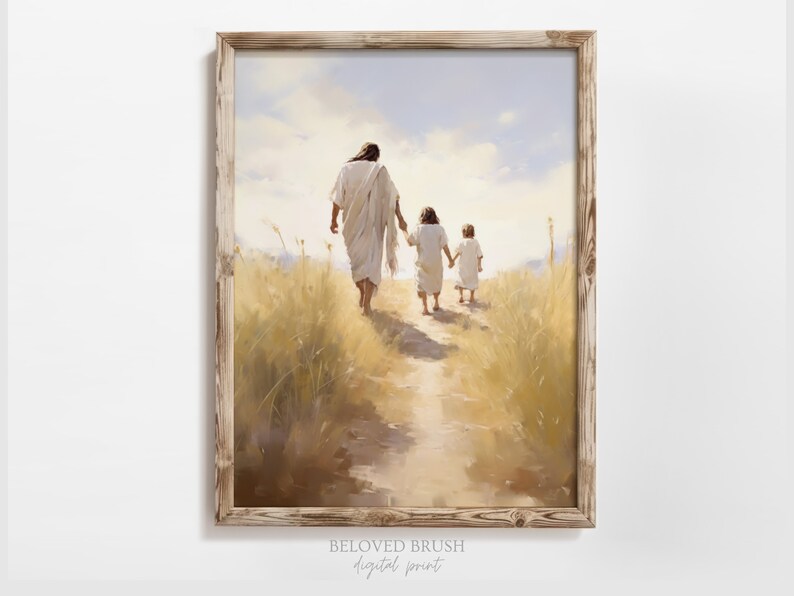 The Way He Leads | Jesus and Child | Digital Download | Christian Wall ...