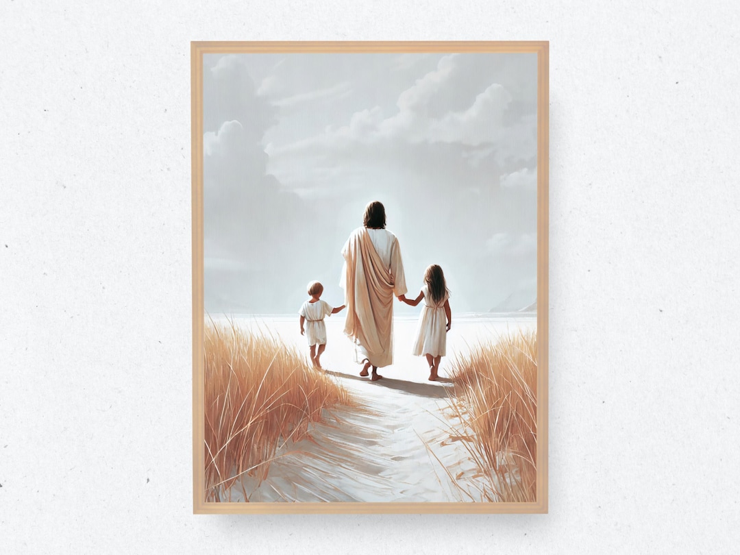 Jesus Walking With Child | Jesus and Children | Digital Download ...