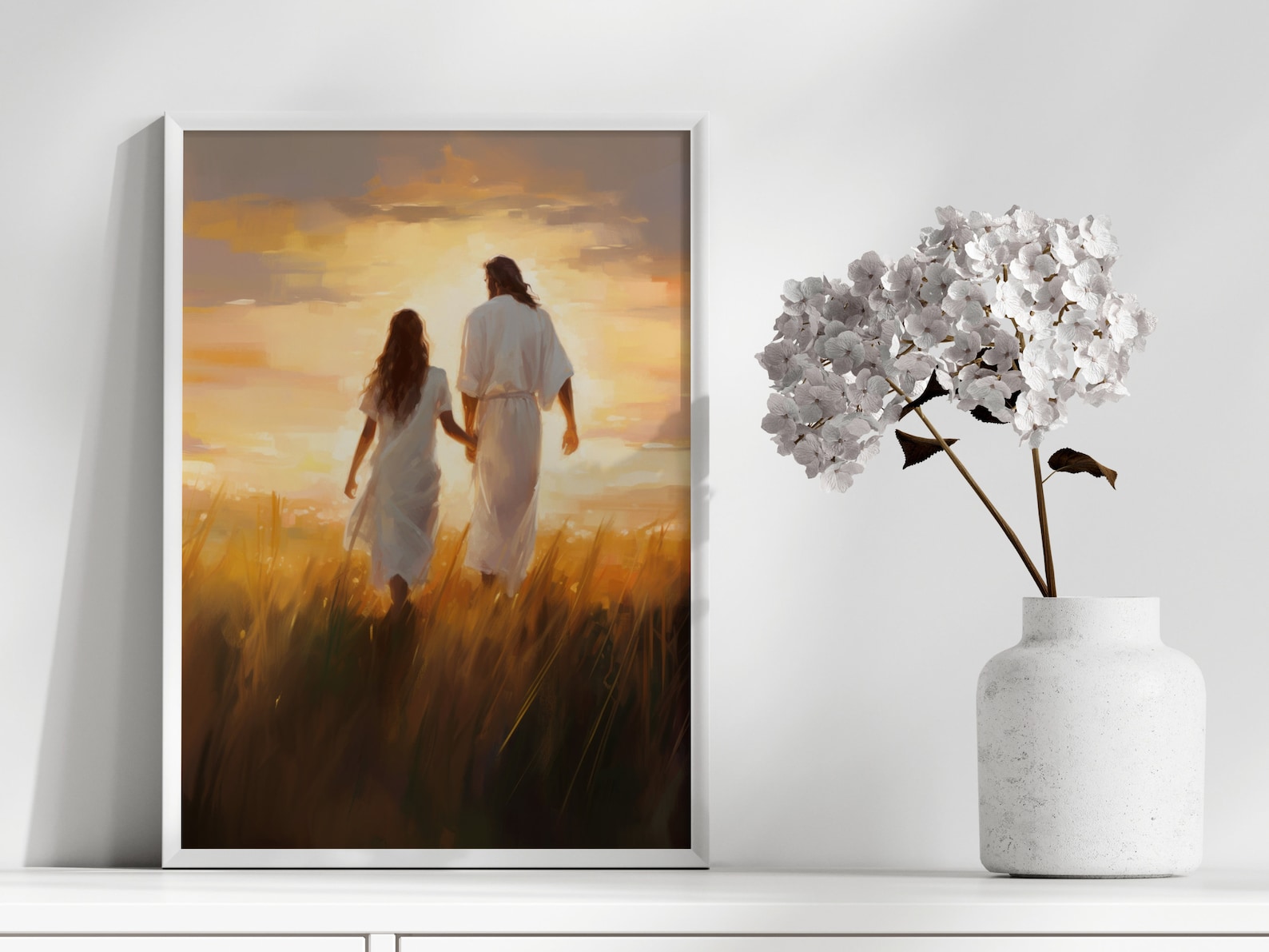 Jesus and Woman Holding Hands | Follow Me | Digital Download | Walk ...