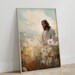Jesus Leaves the 99 | Jesus Wildflower | Christian Wall Art | Jesus ...
