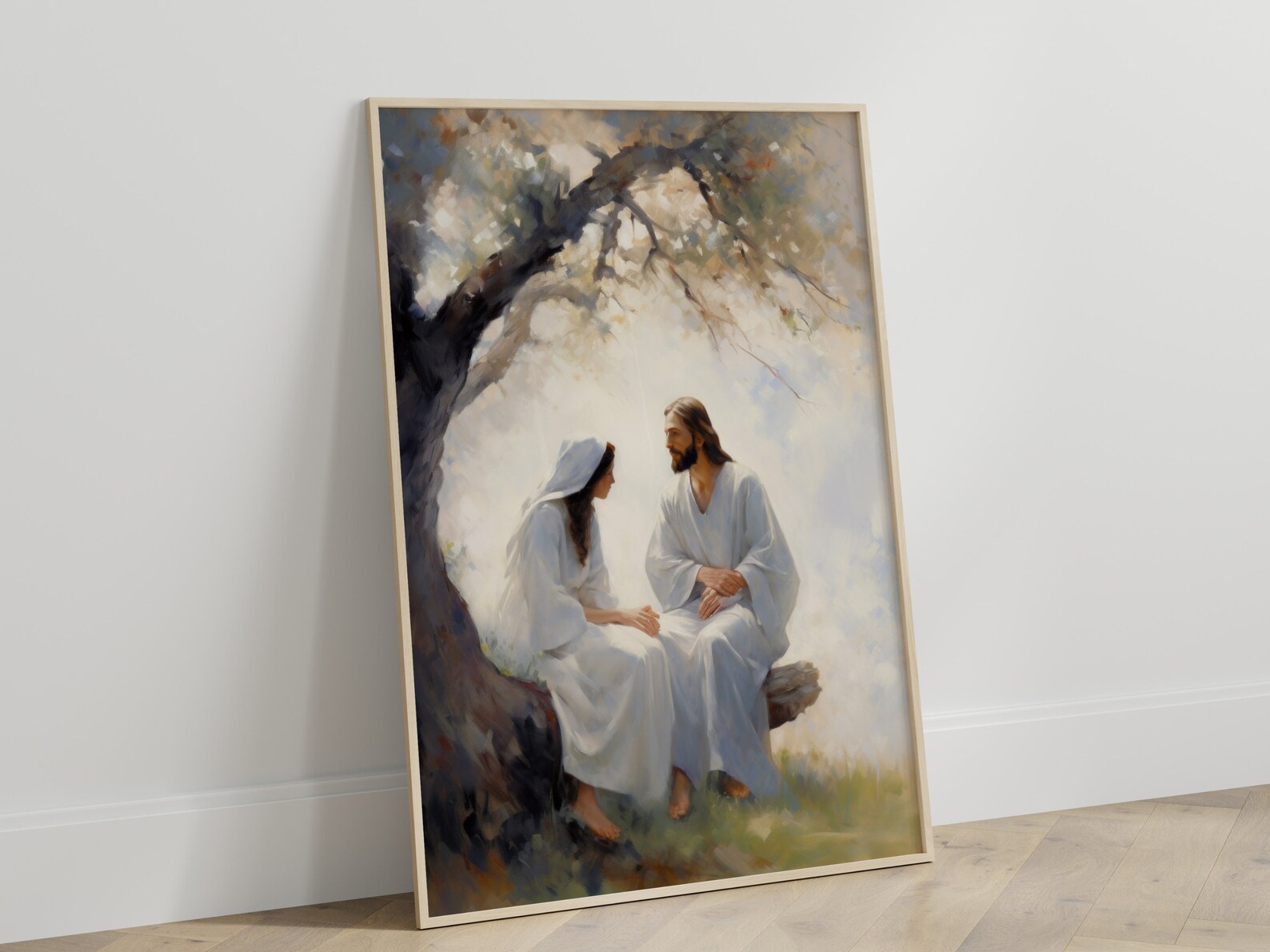 Jesus Embracing Woman | Jesus Painting | Bible Art | Christian Wall Art ...