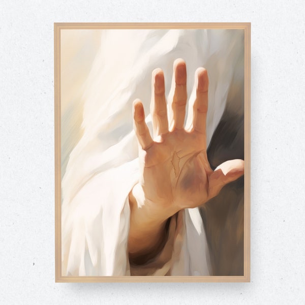 Jesus Hand Digital Art - Etsy