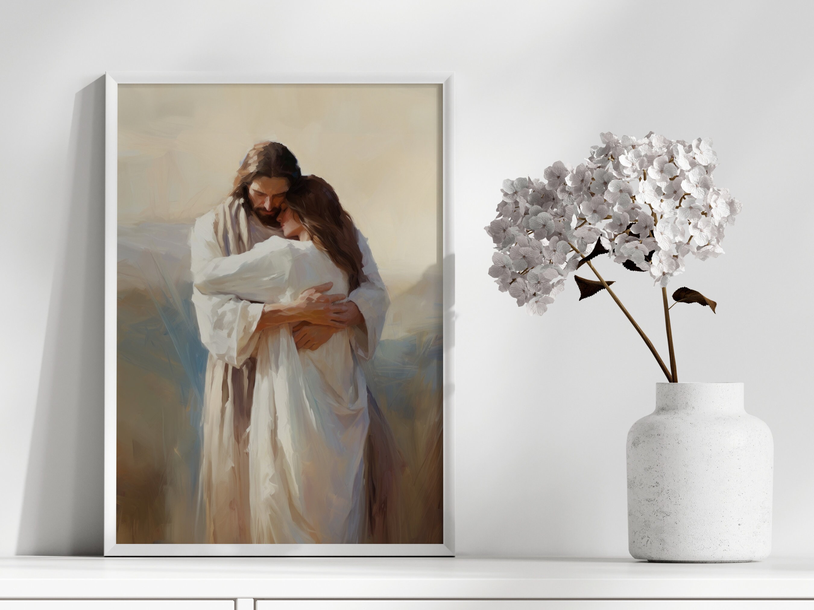 Arms of Mercy | Jesus Embracing Woman | Digital Download | Jesus ...