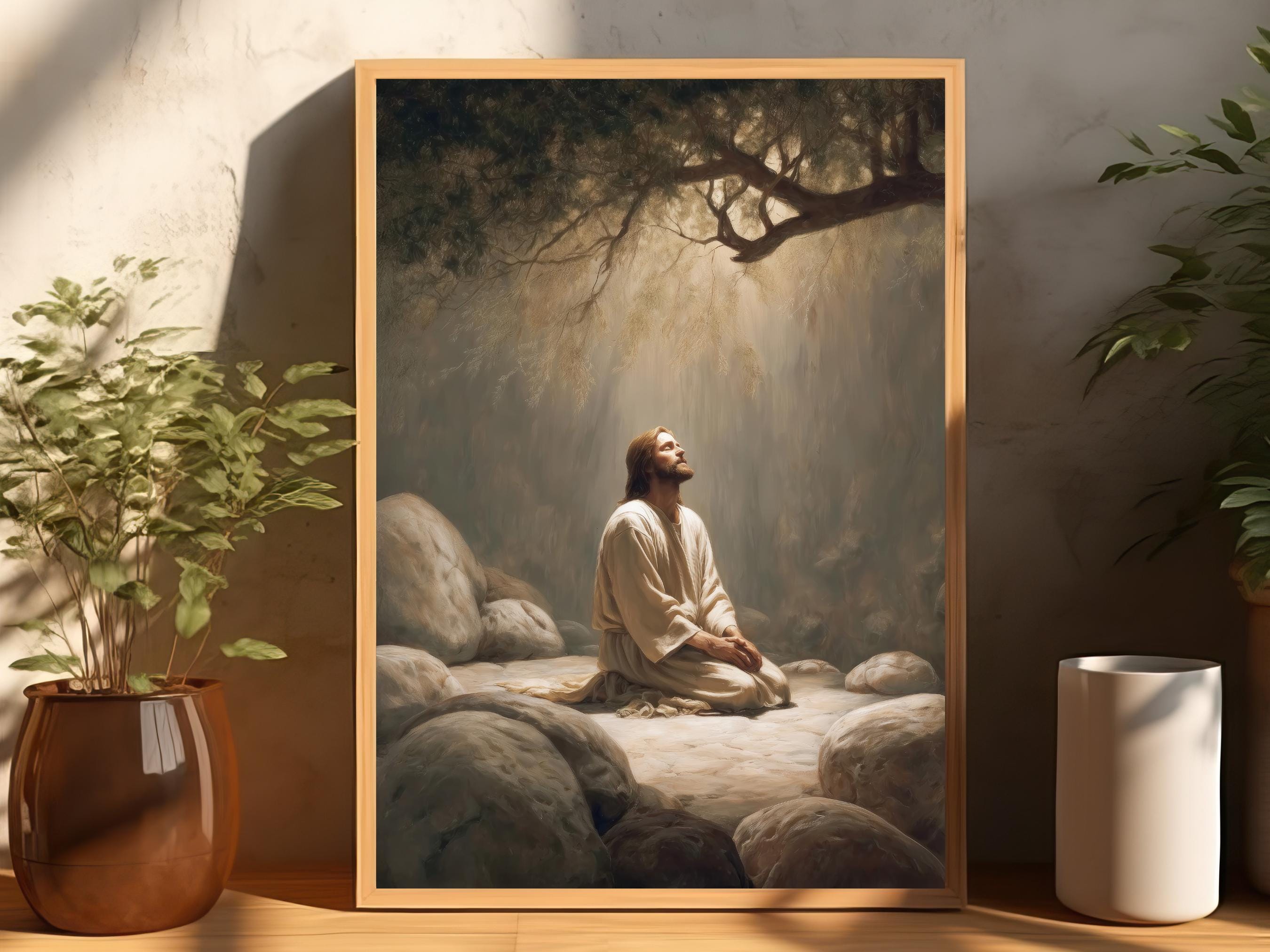 Garden of Gethsemane | Jesus Praying | Jesus Christ | Easter Painting ...