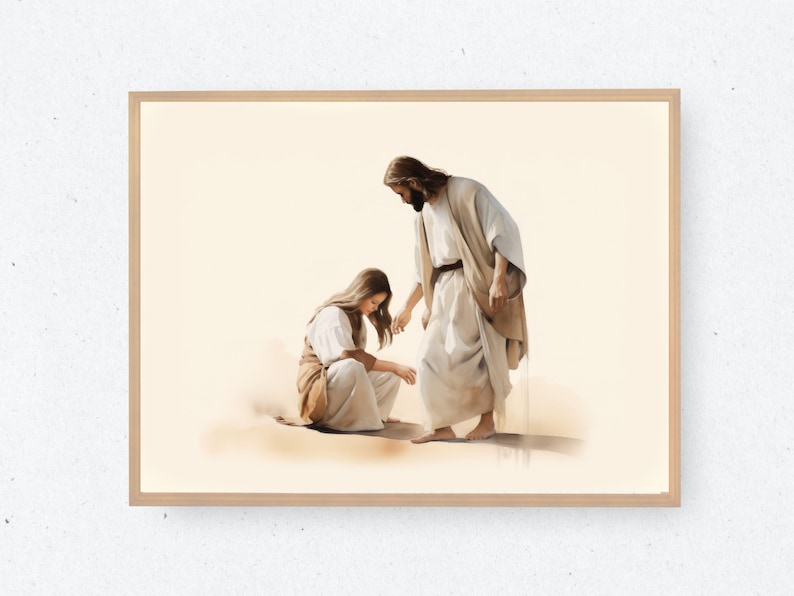 Jesus Heals A Sick Woman | Woman Touched the Hem of Jesus Garment ...