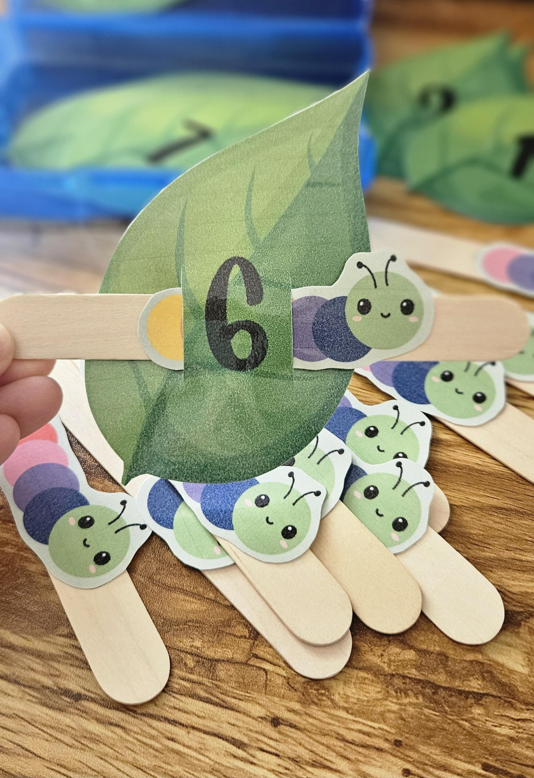 Caterpillar Number Matching Activity PDF – Numbers 1–10 Montessori ...
