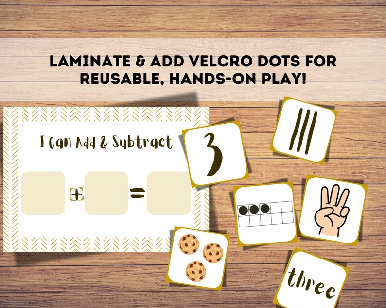 Printable Add and Subtract Math Mat | Preschool Homeschool (digital ...
