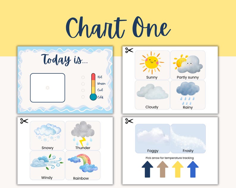 Printable Weather Charts for Kids: Preschool Learning, Daily Tracker ...