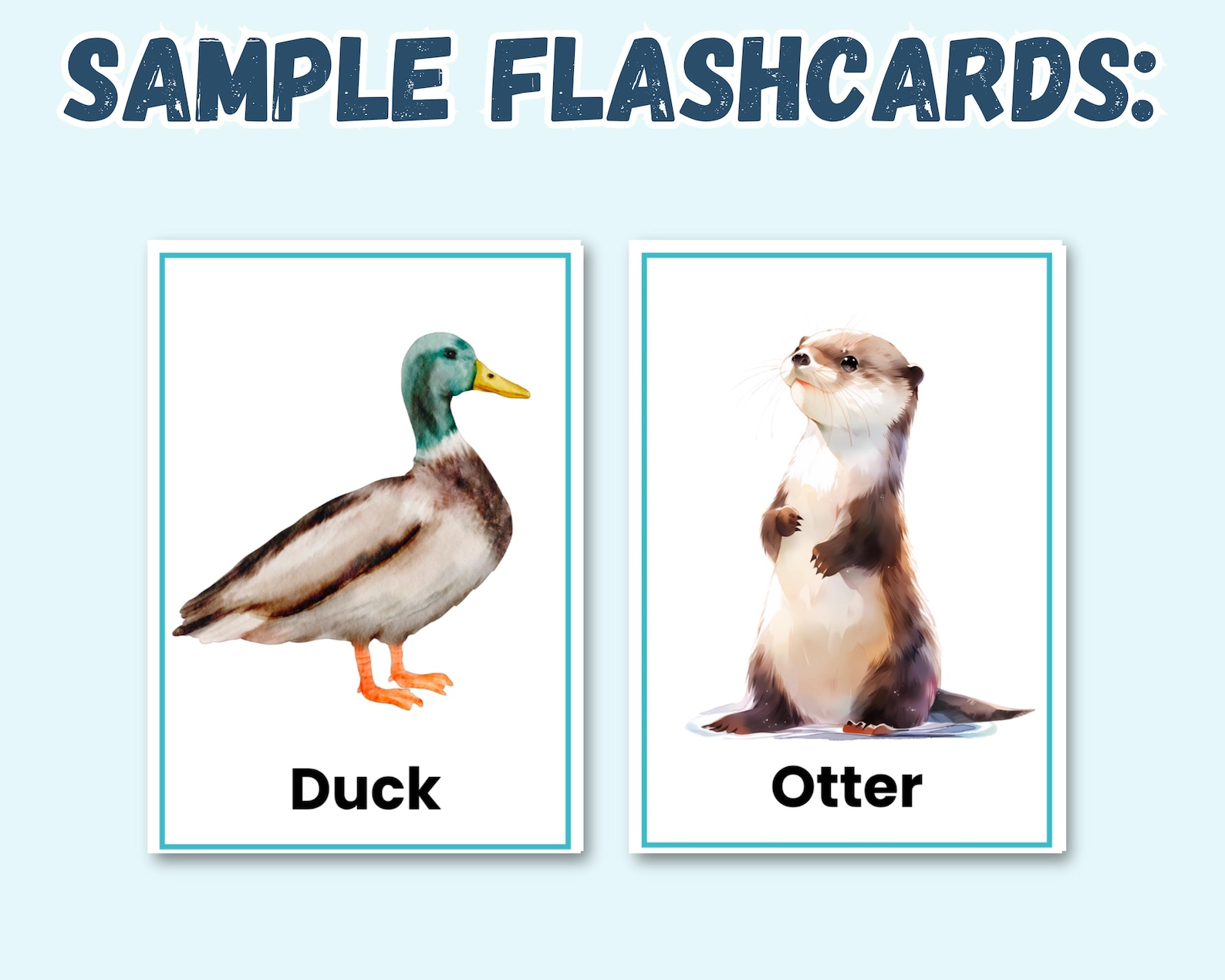 Pond & Wetland Animal Flashcards: Montessori Nature Learning (PDF ...