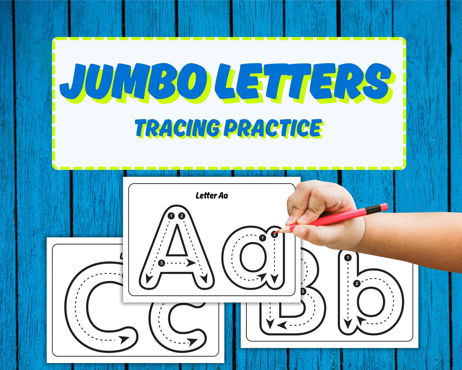 Jumbo Alphabet Tracing Letters: Uppercase & Lowercase - Printable ...