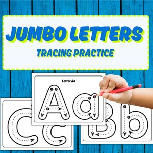 Jumbo Alphabet Tracing Letters: Uppercase & Lowercase - Printable ...