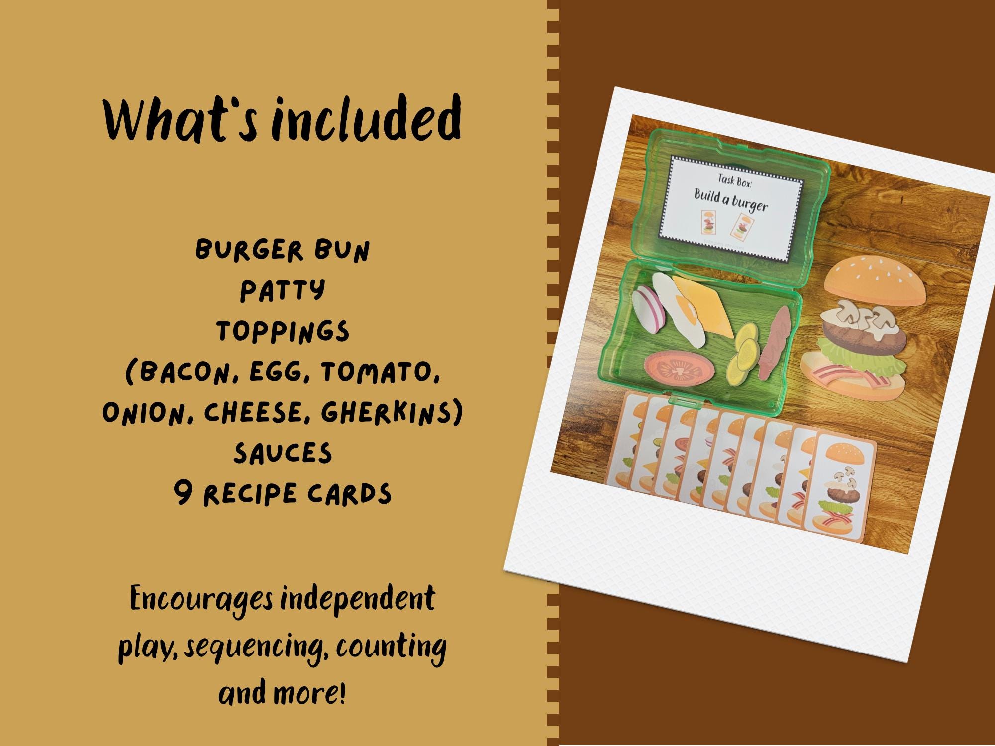Build a Burger Task Box for Preschoolers | Hands-on Fine Motor ...