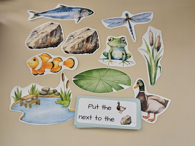 Prepositions Activity Printable | Frog Pond Positional Words ...