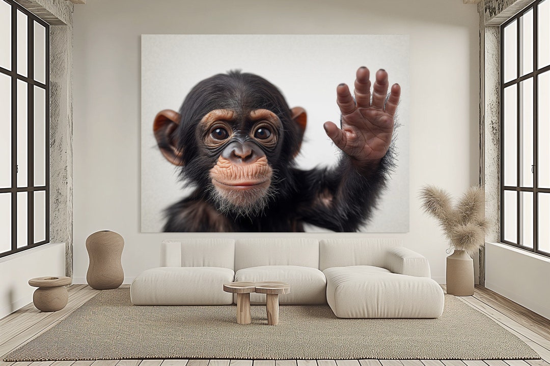 Monkey Photo Print Printable Digital Download Home Wall Boho Art for ...