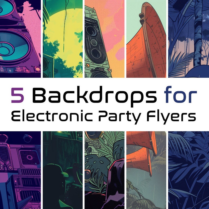 Flyer Backdrops for Electronic Festivals, Graphic Design Background for ...