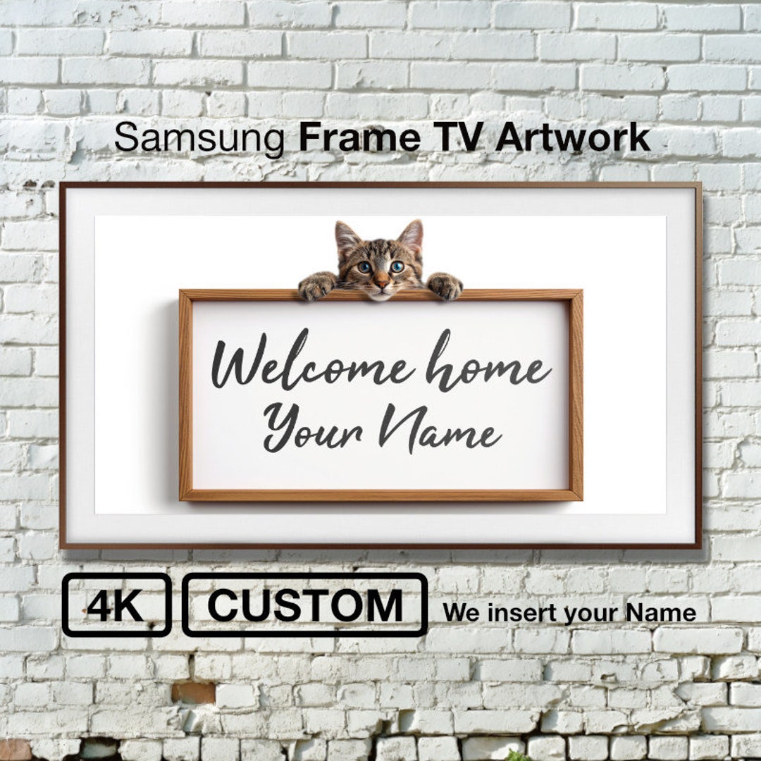 CUSTOM Cat Welcome Home Wallpaper | Personalized Artwork for Samsung ...