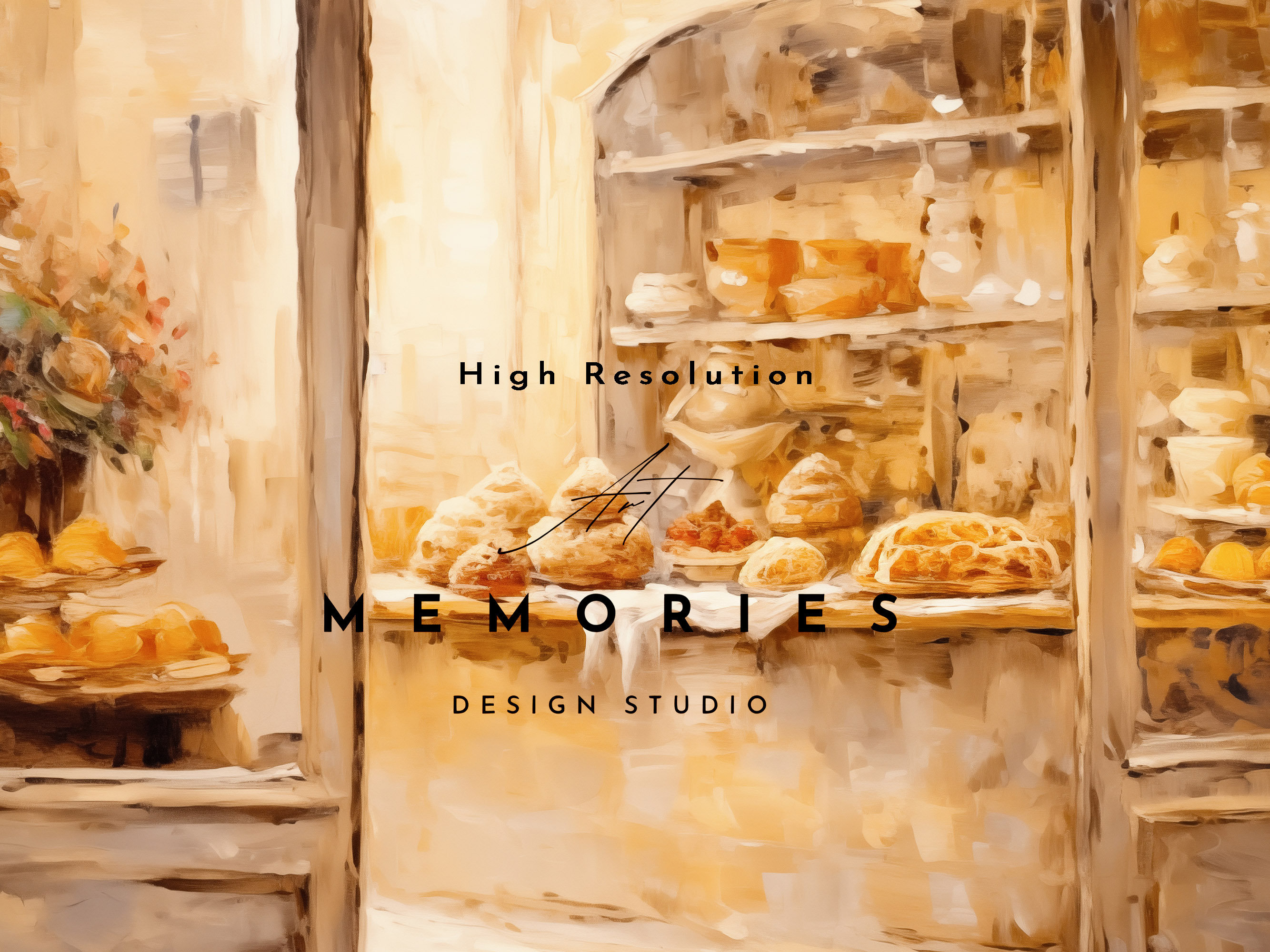 French Bakery Impressionist Art - Mediterranean Cityscape Oil Painting ...