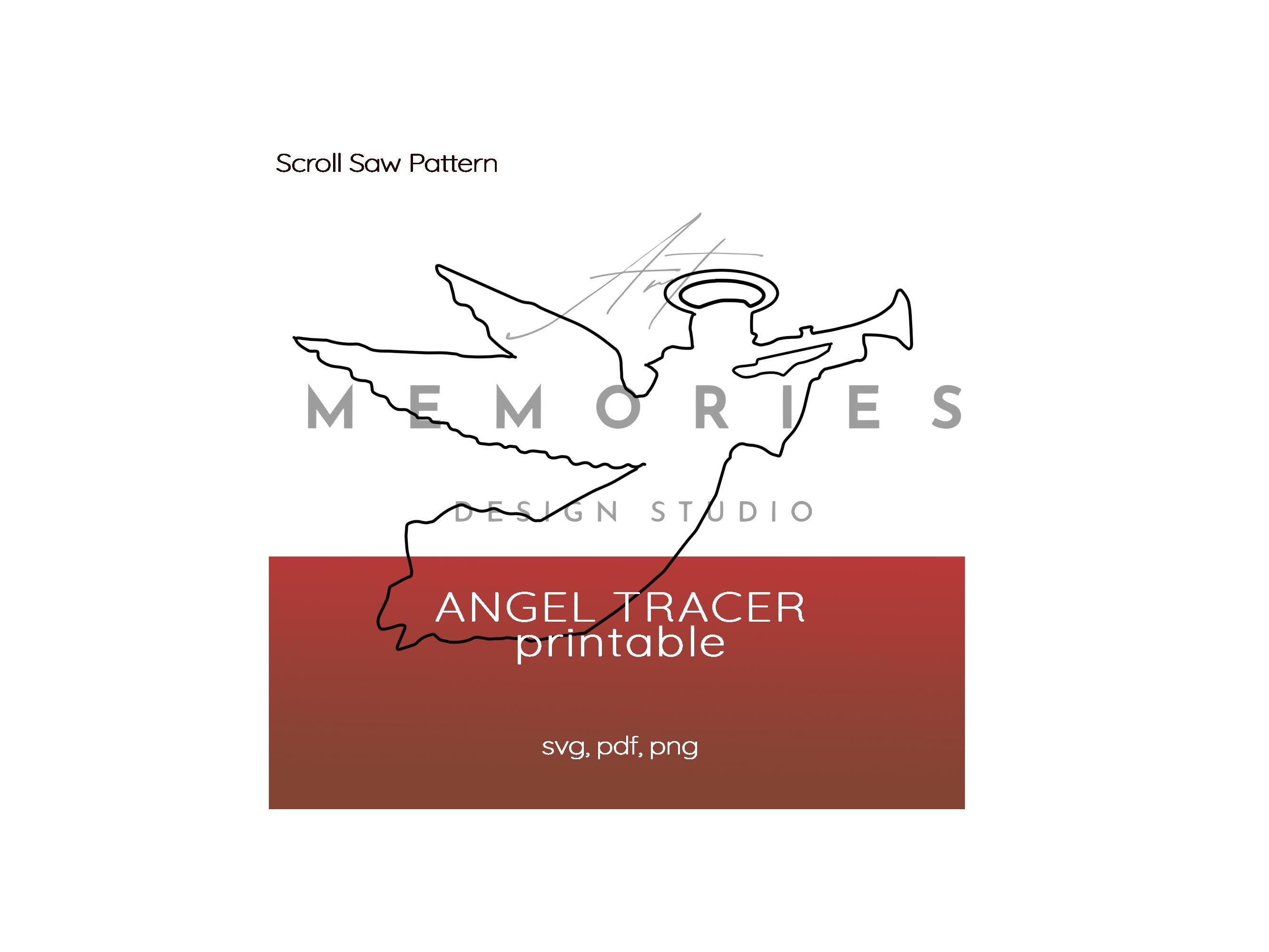 Vintage Angel Pattern: Scroll Saw Template, Angel Tracer PDF, Christmas ...