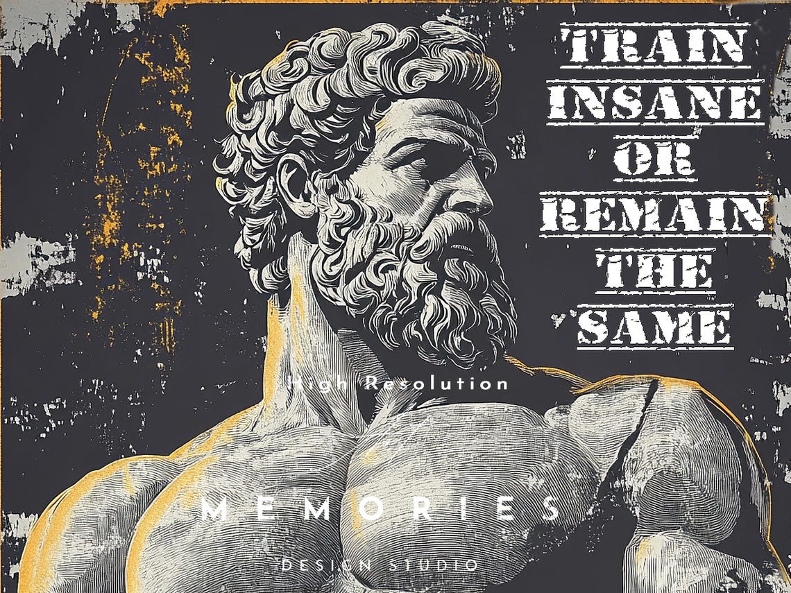Motivational Gym Poster, Fitness Room Art, Body Building ...