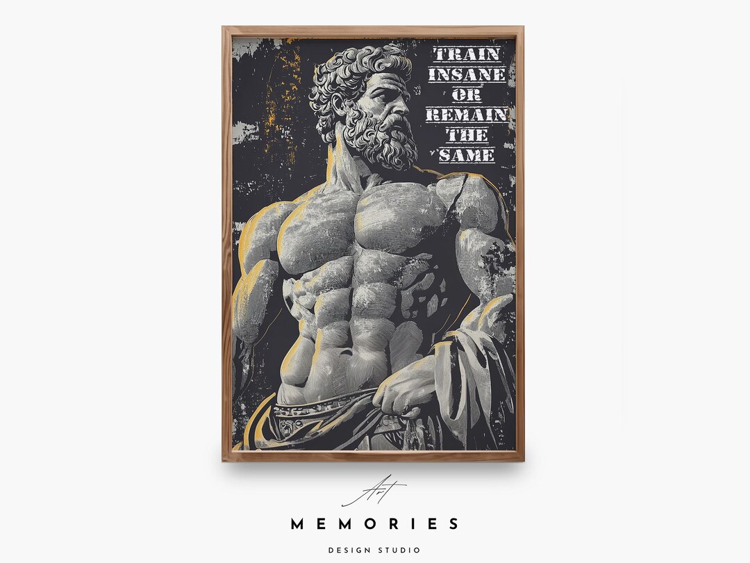 Motivational Gym Poster, Fitness Room Art, Body Building ...