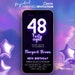 48th Digital Invitation, Purple Invitation, Forty Eight Mobile Invite ...