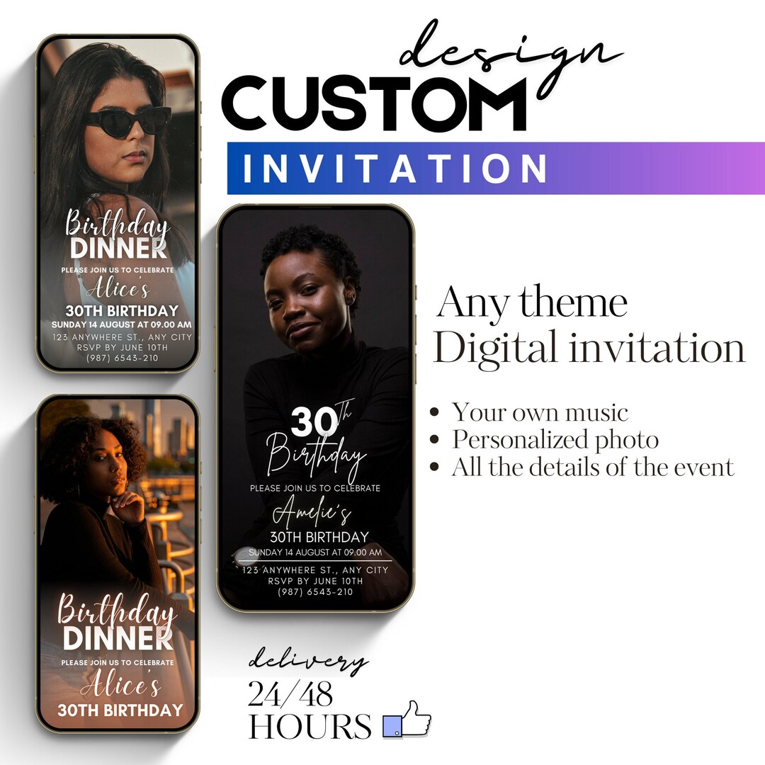 Custom Digital Invitation | Custom Invitation | Full Customized ...