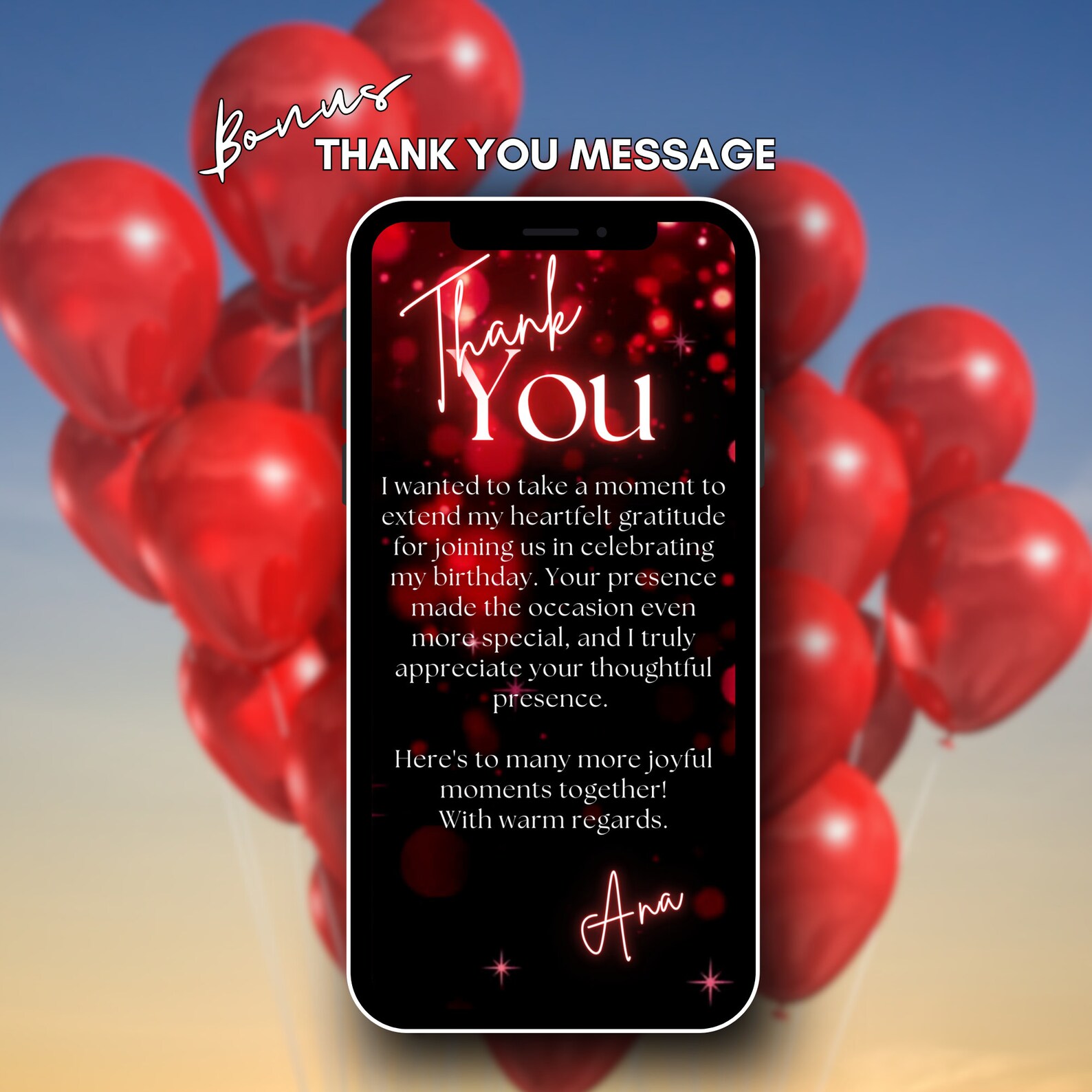 It's a Surprise Birthday Video Invitation, Red Glitter Invitation ...