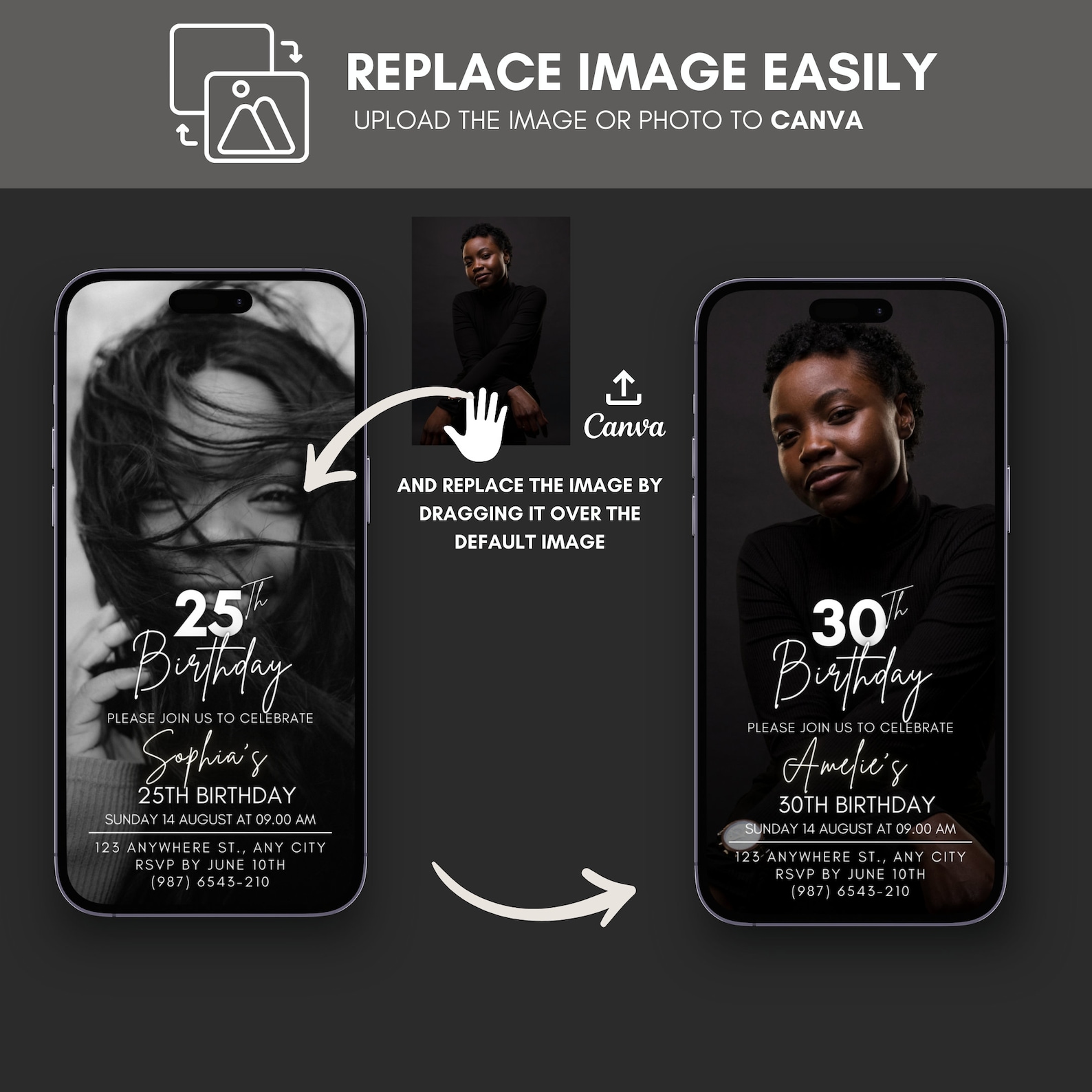 Digital Birthday Video Invitation, Custom Photo Digital Invitation ...