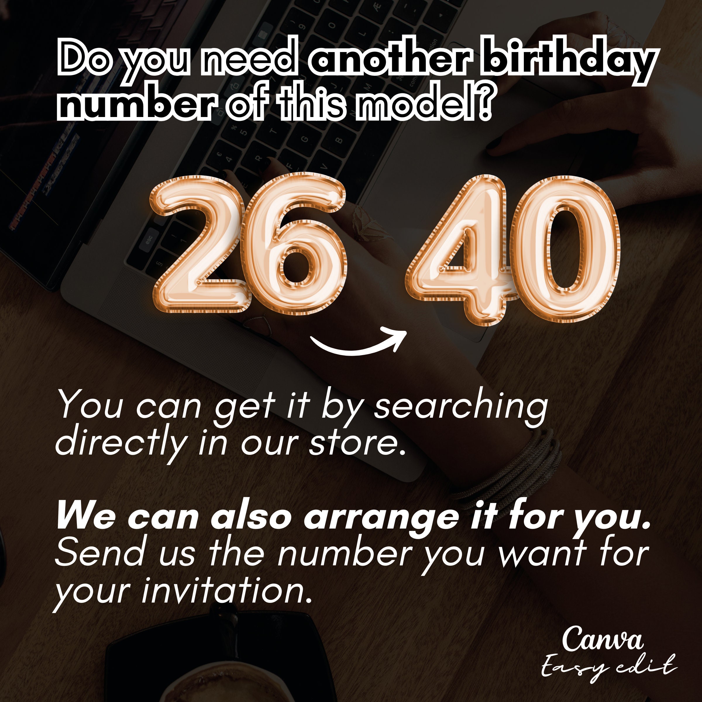 Forty 40th Birthday Video Invitation, Bronze Gold Digital Invitation ...