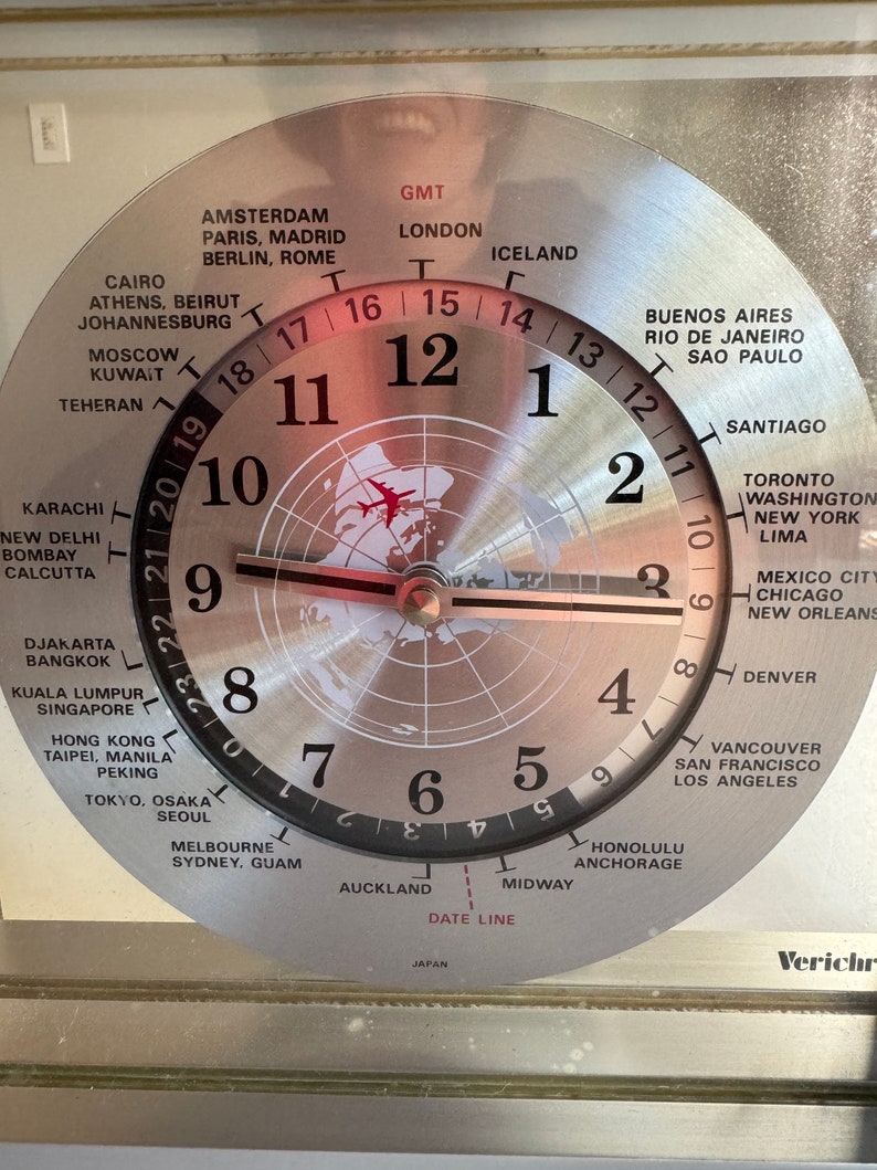 Verichron World Clock Mid-century Modern - Etsy