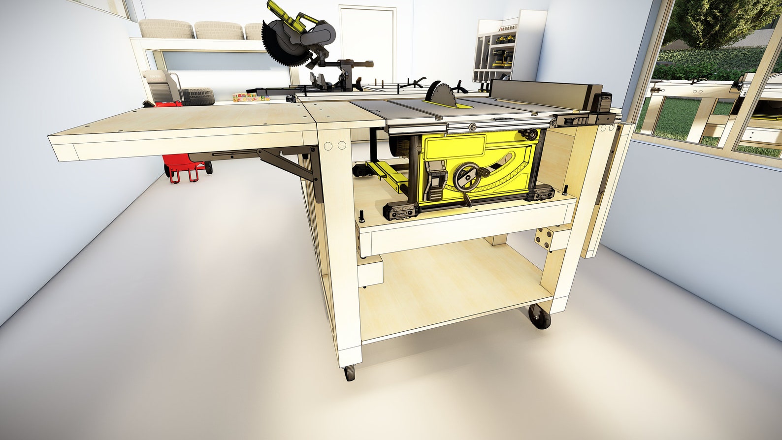 Diy Workbench Plan, Mobile Workbench Plan, Garage Workbench Plan, Woodworking Bench Plan ...