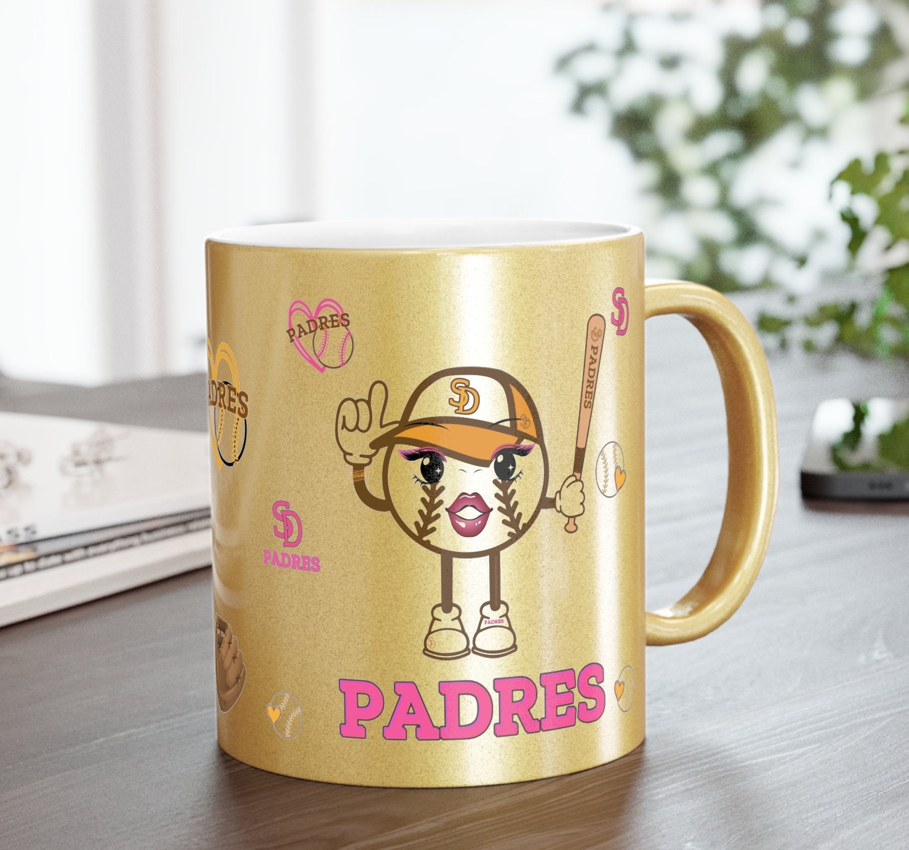 San Diego Padres Sparkling Bling Padres Gift Padres Mascot Mug San ...