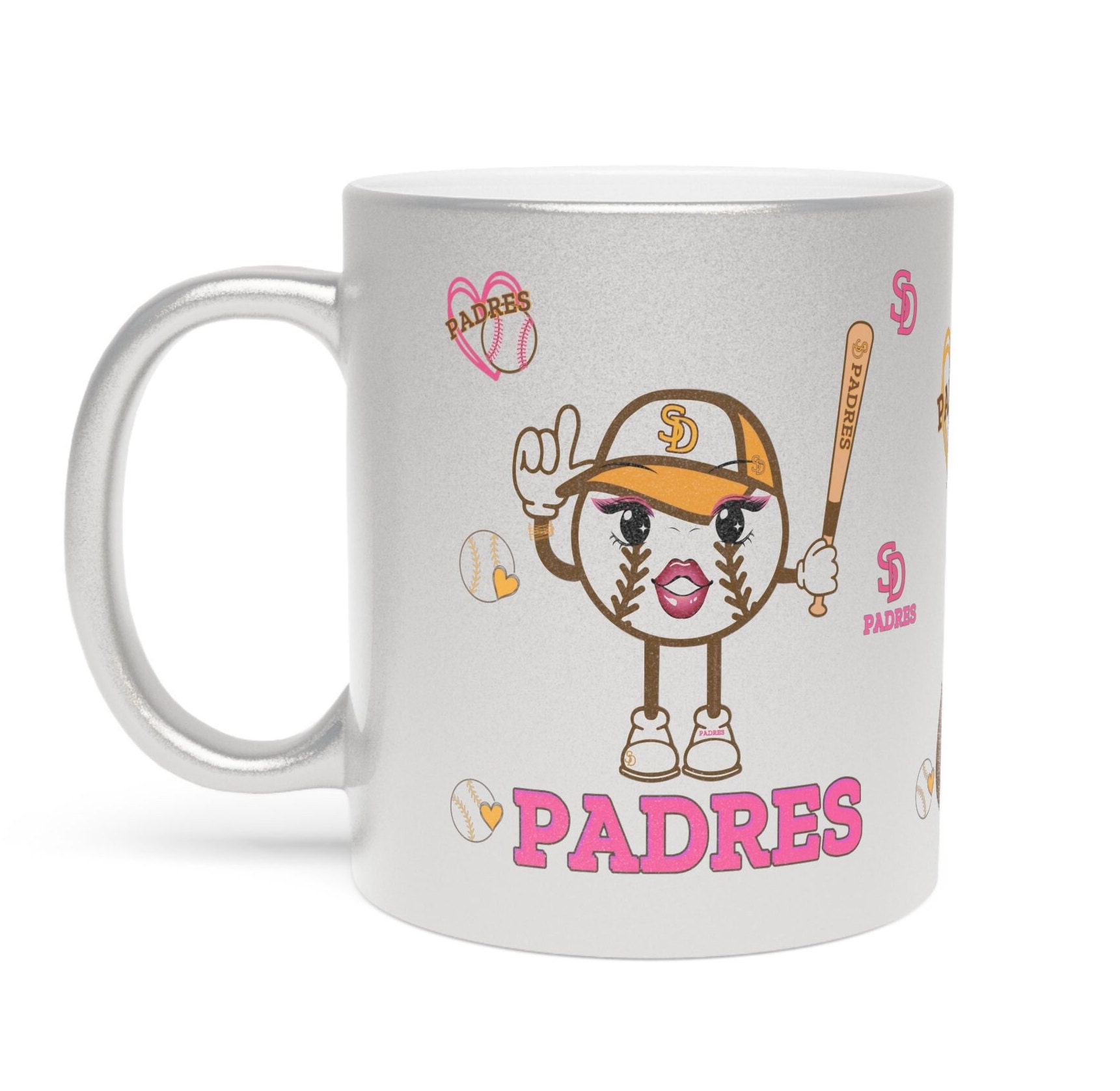 San Diego Padres Sparkling Bling Padres Gift Padres Mascot Mug San ...