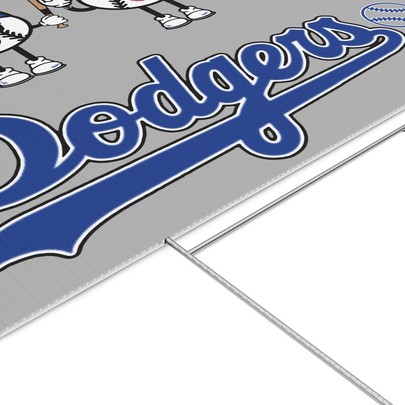 LA Dodgers Lawn Sign, Dodgers Baseball Mascot Sign, Los Angeles Dodger ...