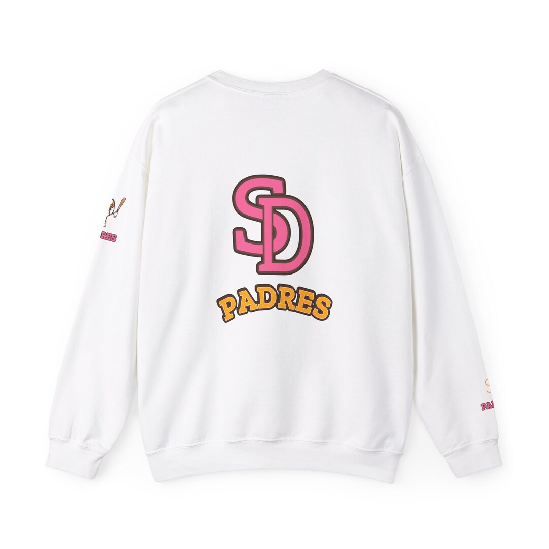 Pink and Gold San Diego Padres Sweatshirt, Padres Pink Mascot Baggy ...
