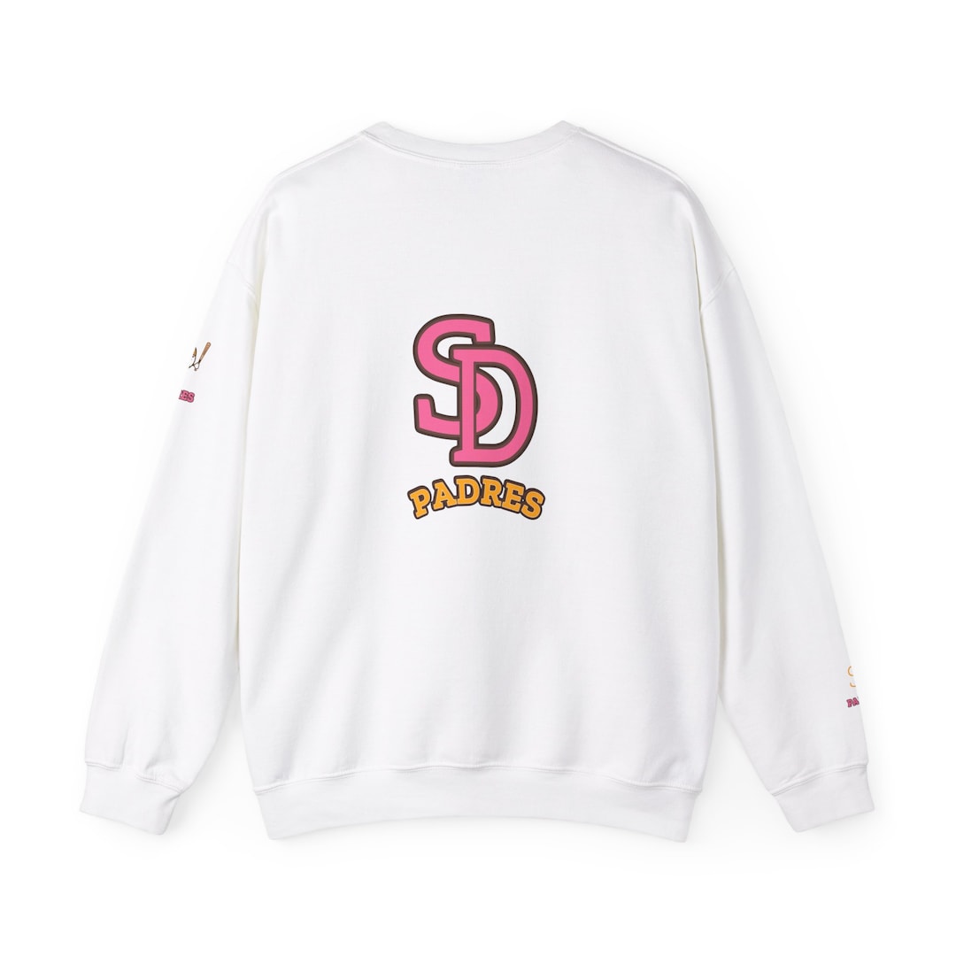 Pink and Gold San Diego Padres Sweatshirt, Padres Pink Mascot Baggy ...