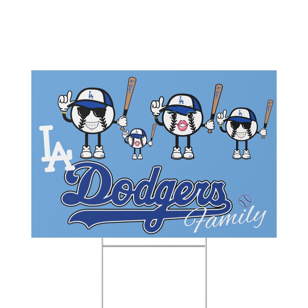 LA Dodgers Lawn Sign, Dodgers Baseball Mascot Sign, Los Angeles Dodger ...