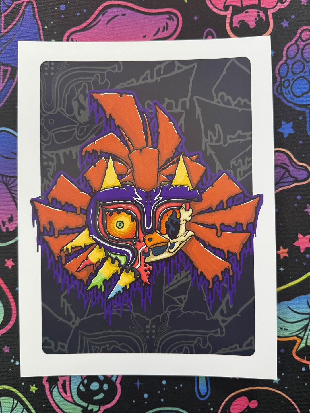 Drippy Majora's Mask Skull Kid Print | 6"x8" Zelda Gothic Fan Art ...