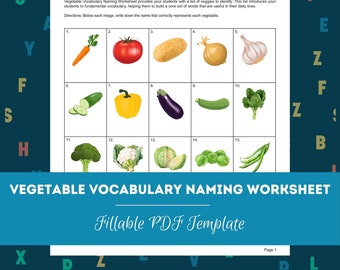 Food and Drinks Vocabulary Naming Worksheet for English Learners and ...